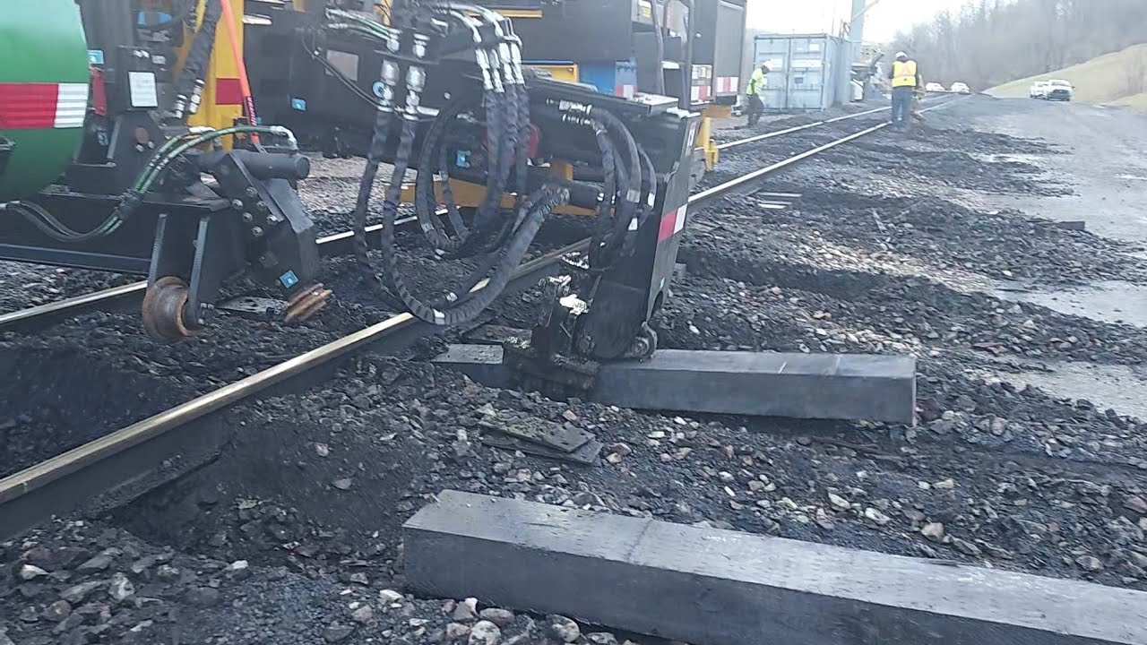 Inserting New Railroad Cross Ties with a TRIPP - YouTube
