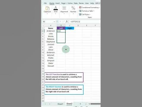 Left&Right Excel Function Mastery Guide - YouTube