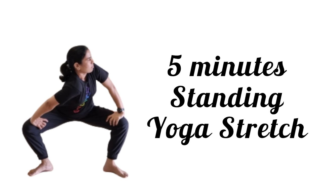 5 minutes Standing Yoga Stretch | 5 minutes Morning Yoga - YouTube