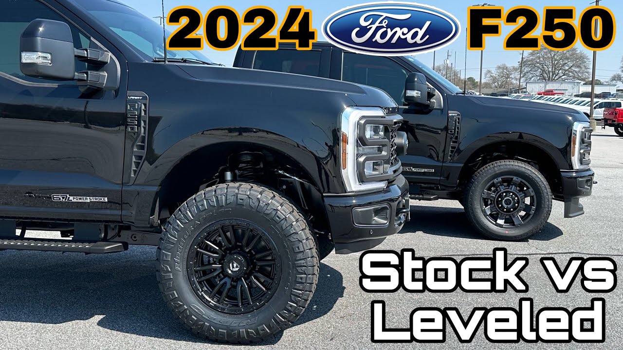 2024 Ford F250 SUPER DUTY 2 5 Leveled On 37s Vs STOCK Comparison YouTube