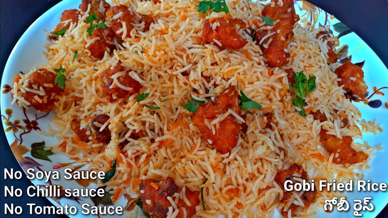 Gobi Fried Rice In Telugu||Cauliflower Fried Rice||Gobi Rice Without ...