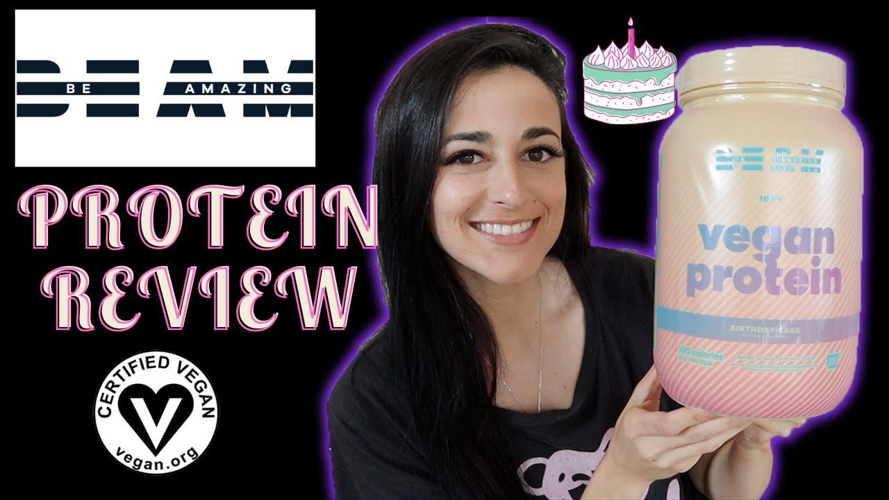 BEAM Vegan Protein Review! Birthday Cake Flavor!! - YouTube