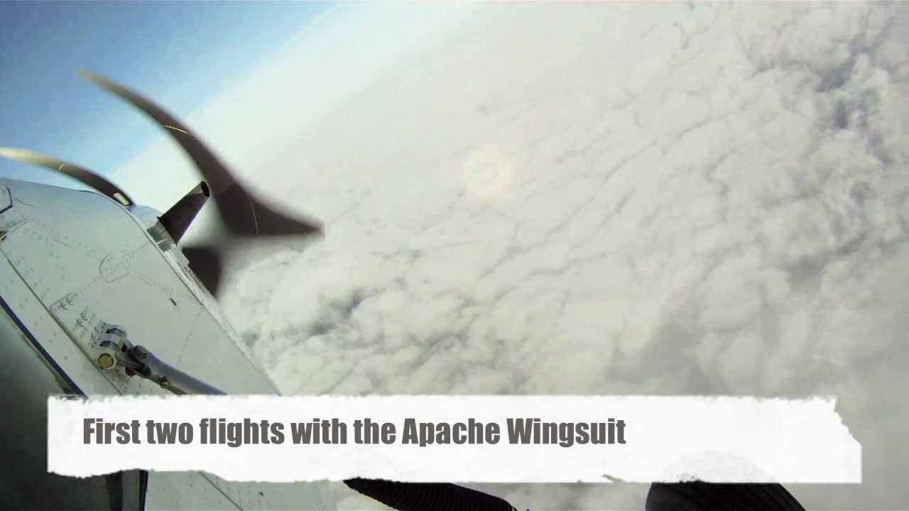 the first Apache wingsuit flights - YouTube
