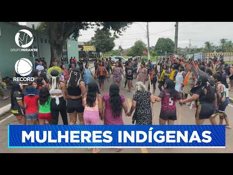 MULHERES INDÍGENAS DO MÉDIO XINGU LIDERAM PROTESTO | Record Altamira - Grupo Mirante