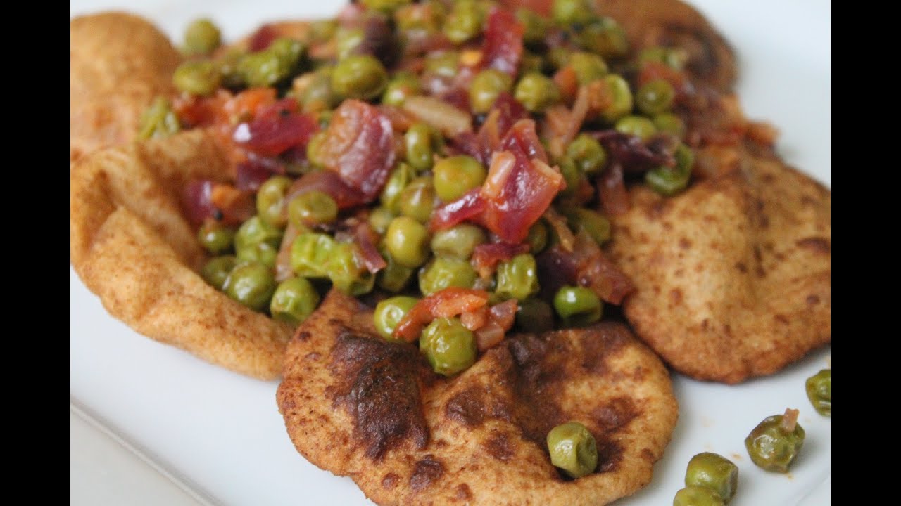 Mini Poori and Green Peas - YouTube