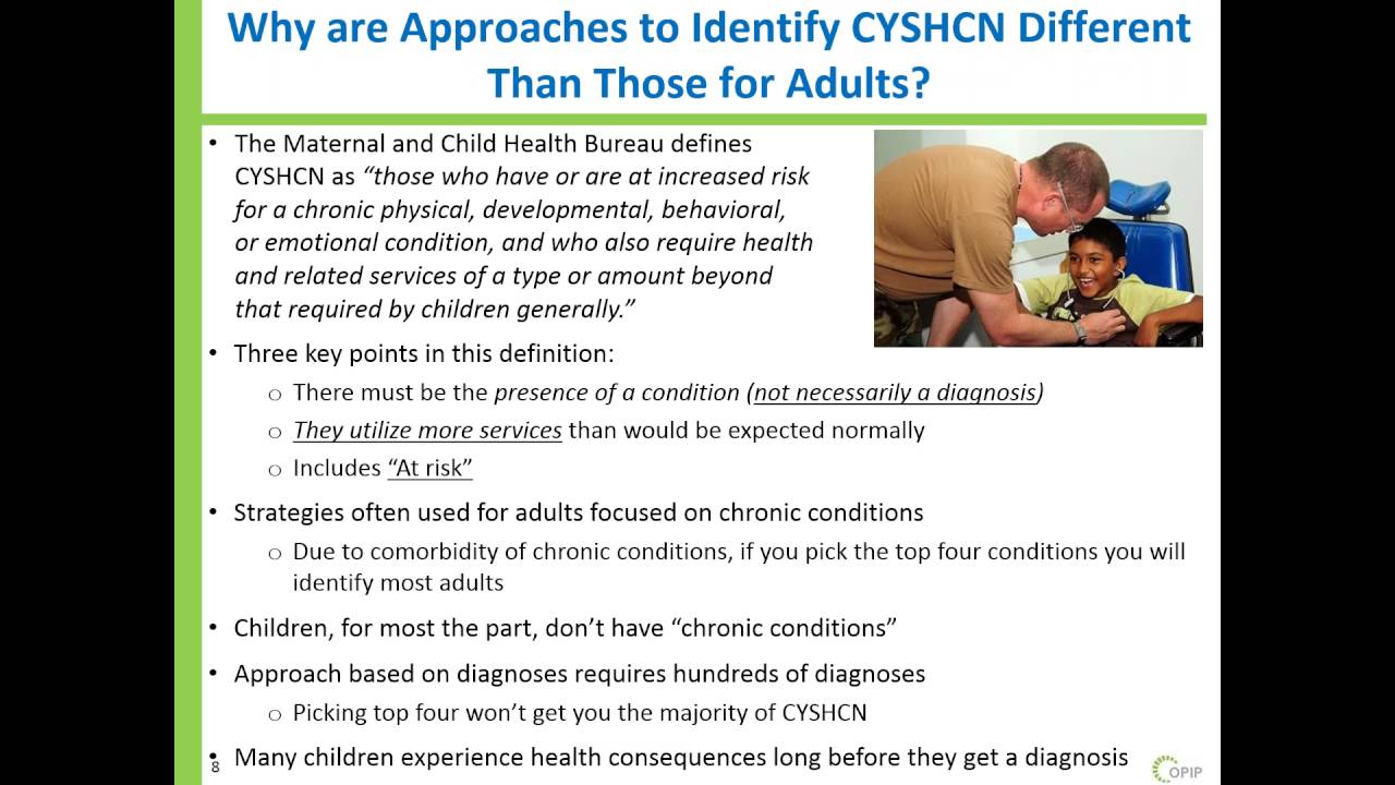Identifying Children and Youth with Special Health Care Needs CYSHCN ...