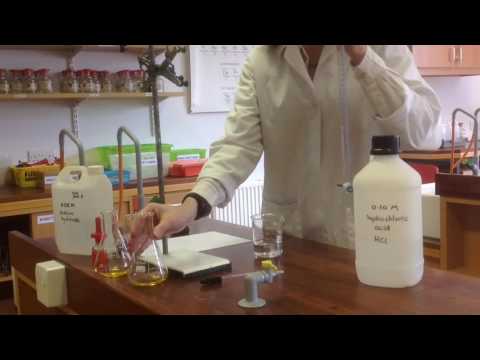 Setting up and doing a titration to make a salt - YouTube