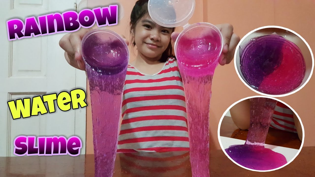 Rainbow Water Slime/ Jiggly Clear Slime / How to Make Slime - YouTube