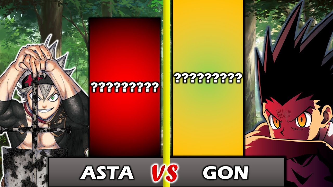 ASTA vs GON | Anime Power Levels - YouTube