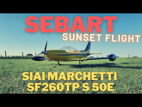 Sebart SIAI Marchetti SF260TP S 50E, sunset flight - YouTube