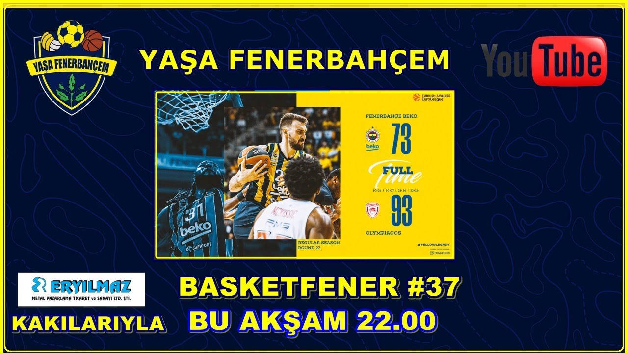 🏀 Basket Fener #3️⃣7️⃣ | Fenerbahçe Beko 73 Olimpiakos 93 Maç Yorumu ...