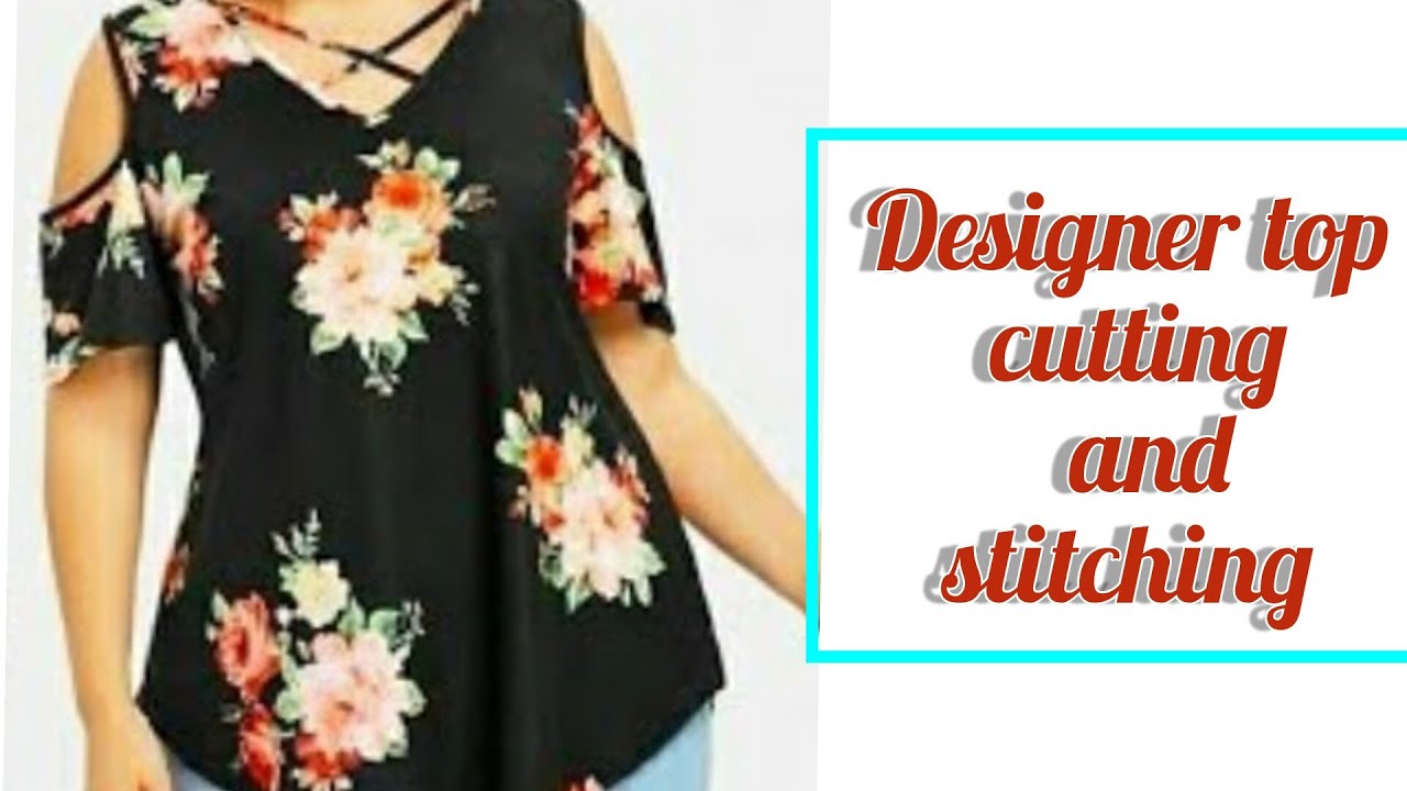 designer top stiching/how to stitch top in 1 meter fabric # ...