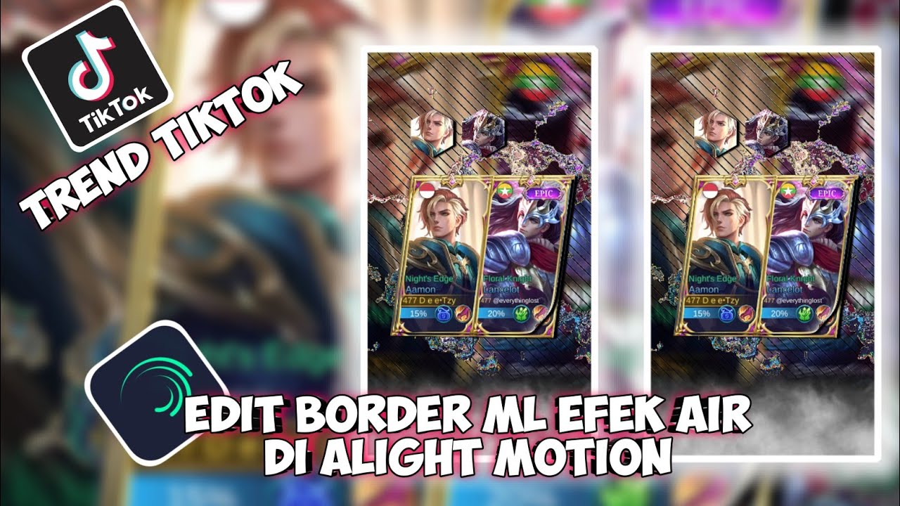 TUTORIAL Edit Foto ML Border Loading Frame Efek Air Trend Tiktok - YouTube