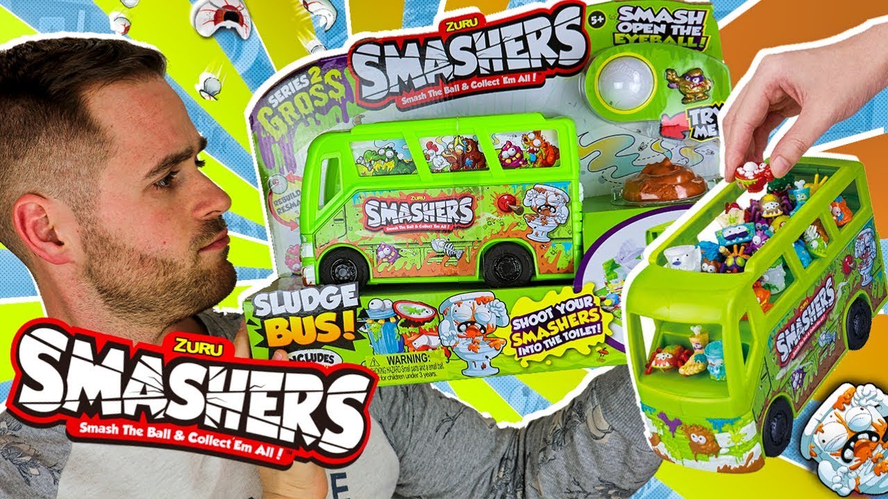 Smashers Series 2 Gross UNBOXING SLUDGE BUS + 2 EXCLUSIVOS | Mega ...