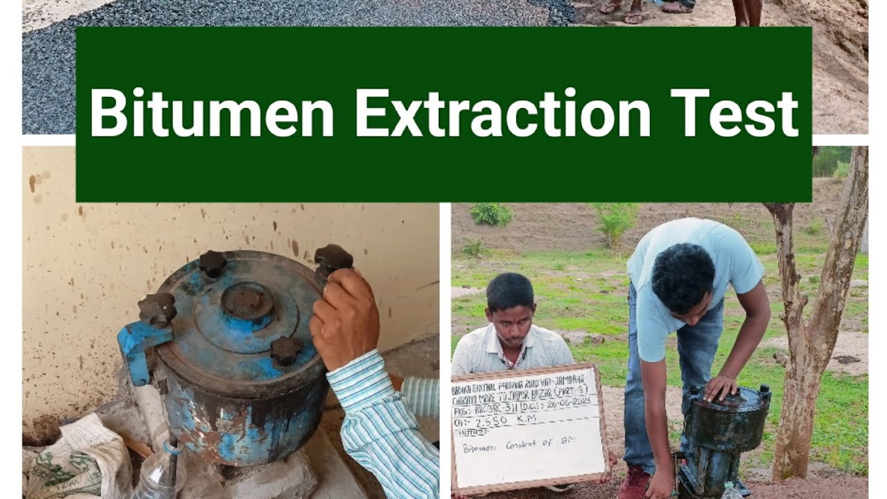 Bitumen Extraction Test of Bituminous Macadam(B.M.) with calculation. # ...
