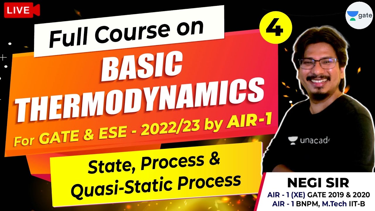 State, Process & Quasi-Static Process | Lec 4 | Basic Thermodynamics ...