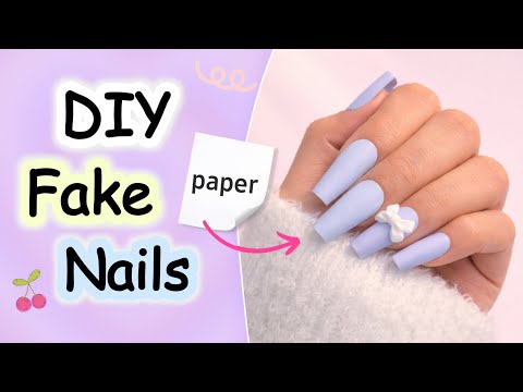 How To Make Fake NAILS at Home with Paper  | DIY Fake Nails