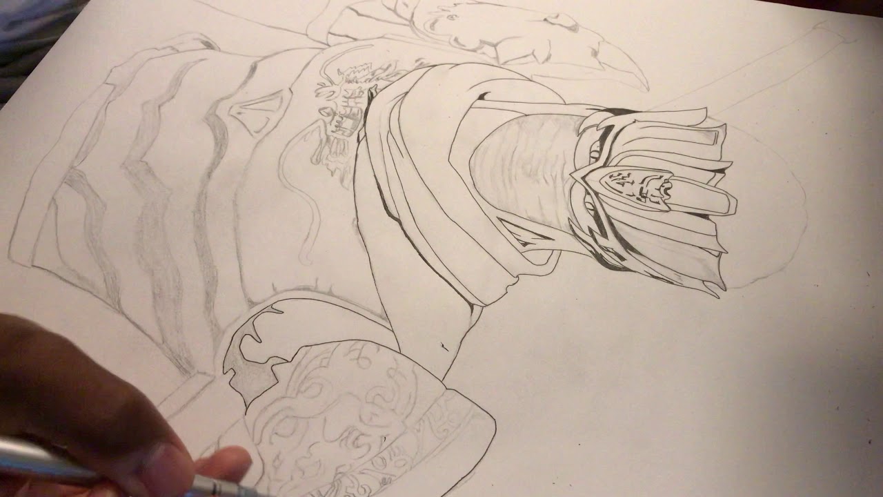 "Ryu Hayabusa" fully colored comic book style drawing - YouTube