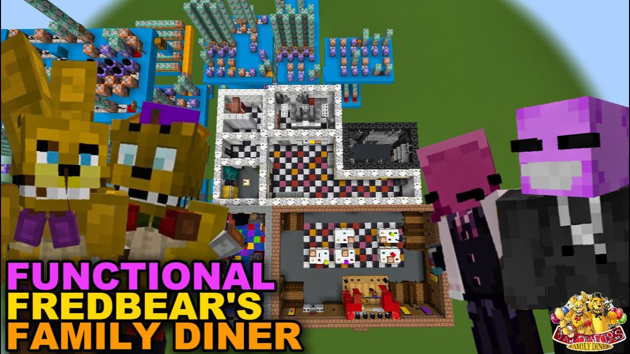 We built Functional Fredbear's Family Diner in Minecraft with Rgb01 ...