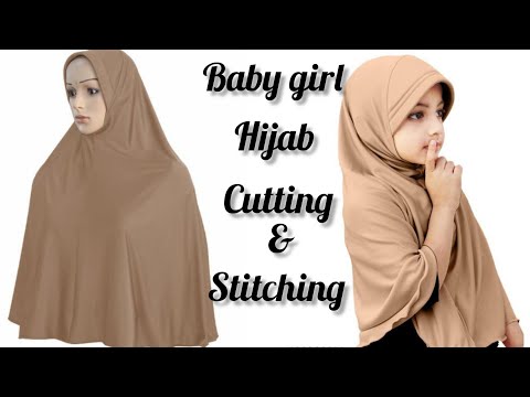baby girl khimar / baby hijab cutting and stitching
