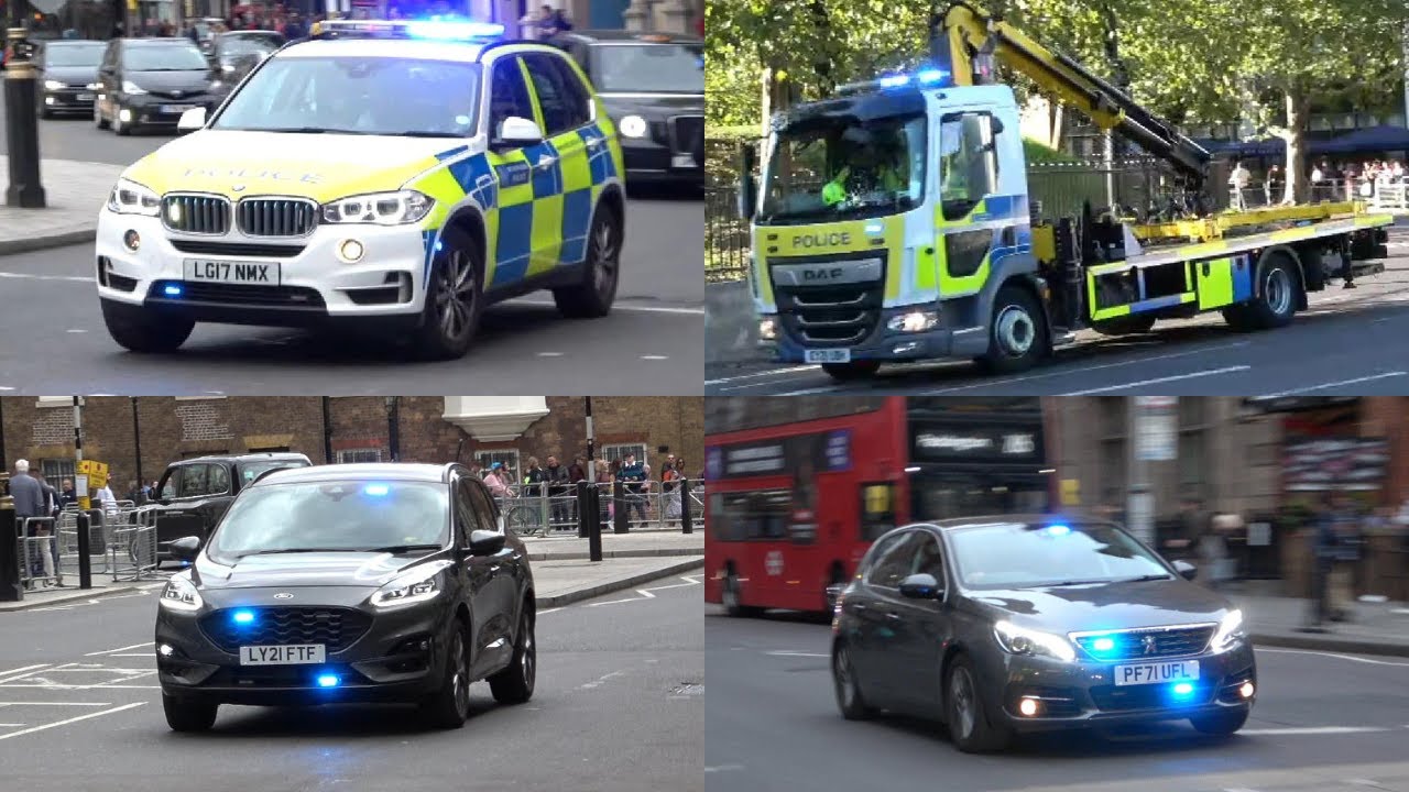City Of London Unmarked Police Car + Other Police Vehicles Responding ...