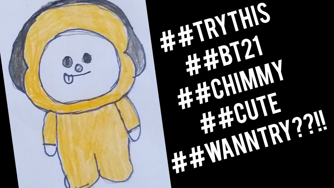 ##Chimmy ##Wannatry?!! simple and easy drawing of cute chimmy - YouTube
