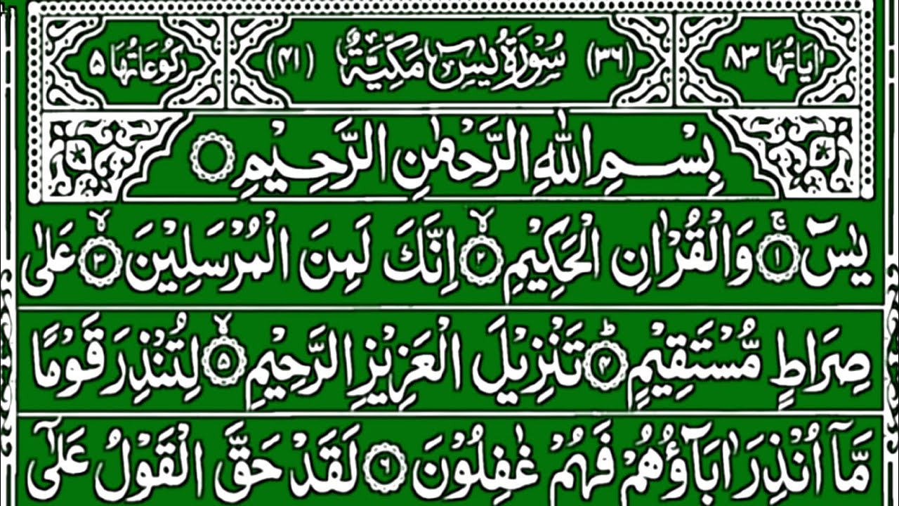 Surah Yasin Shareef & Surah Rahman Full Recitation | Heart Touching ...