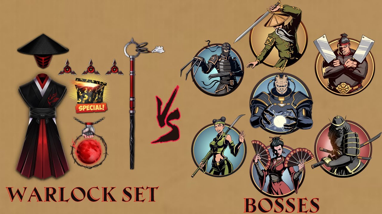 Shadow Fight 2 || WARLOCK SET vs BOSSES「Android Gameplay」 - YouTube