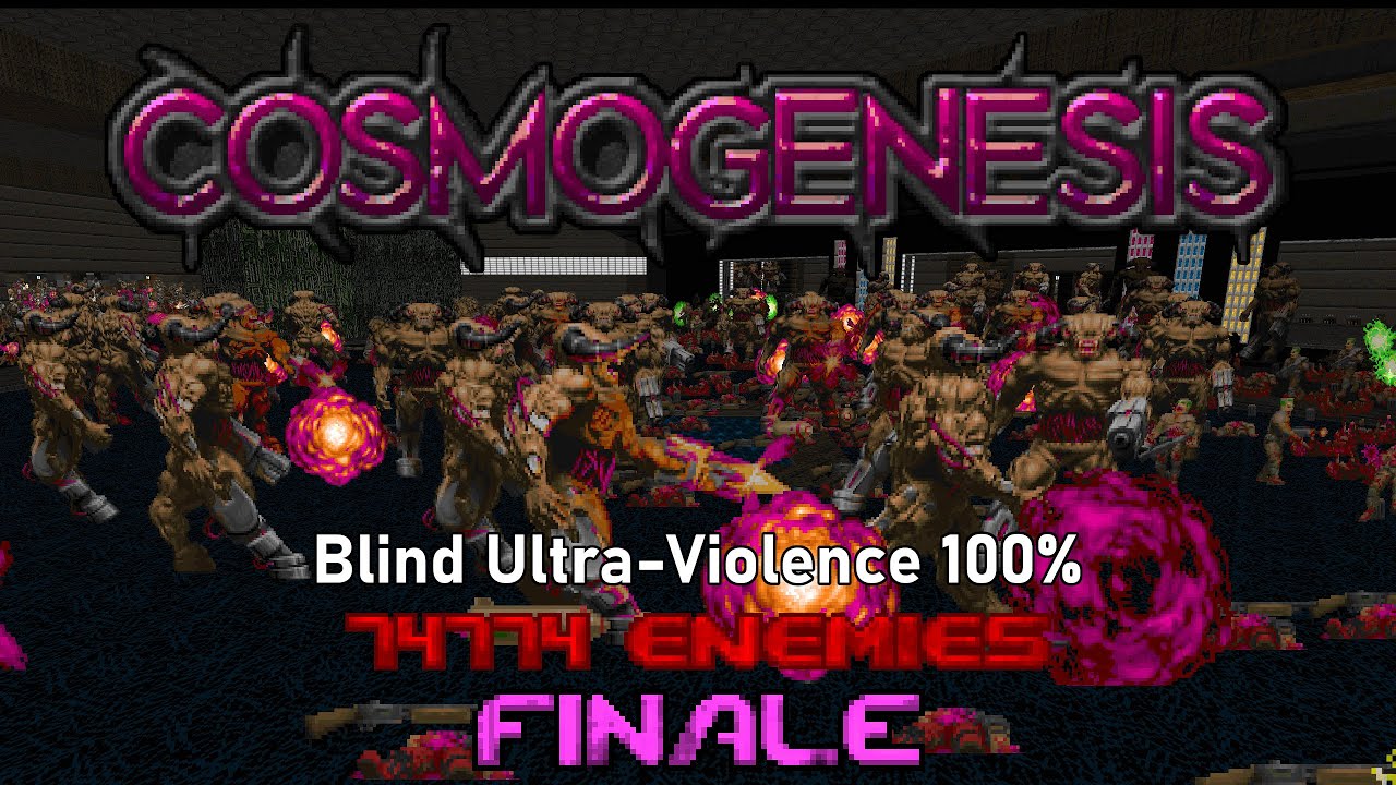 Cosmogenesis - FINALE (MAP04) - HUGE Doom Map With 74774 Enemies - YouTube