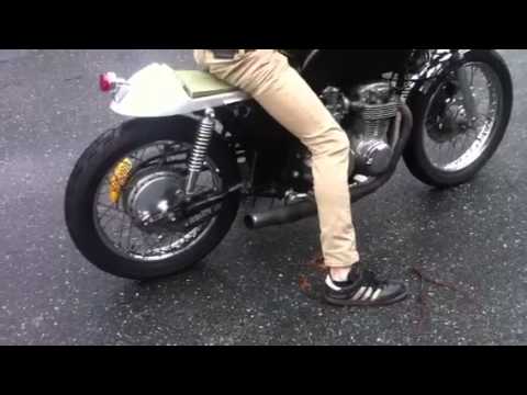 77 Honda CB550 Custom Exhaust - YouTube