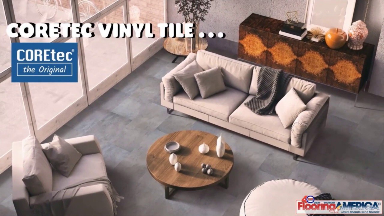 COREtec Stone Vinyl Tile - YouTube