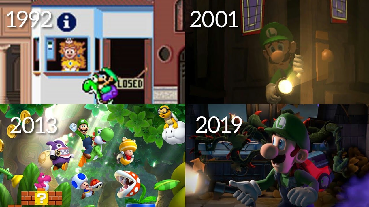 Evolution of the Luigi Games in Nintendo Consoles (1992-2019) - YouTube