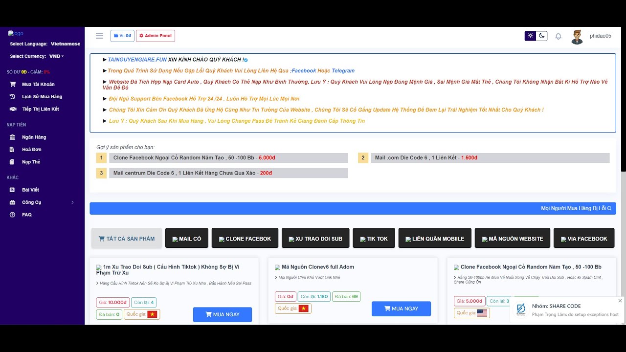 Share code clone v6|CodeVipGiaRe.Com - YouTube