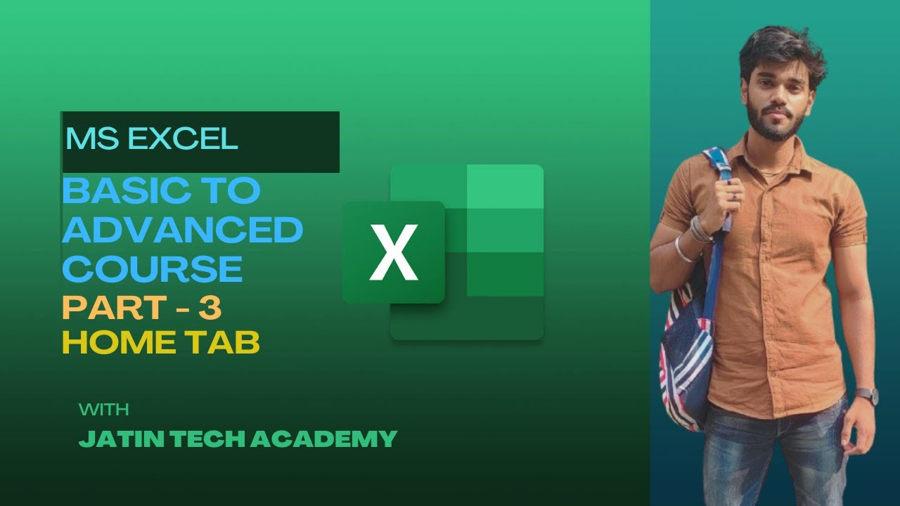 Home Tab Special | Excel Basic To Advance Full Course/Part-3/Excel ...