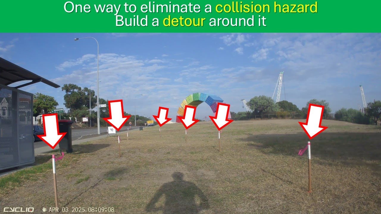 One way to eliminate a collision hazard - build a detour around it ...