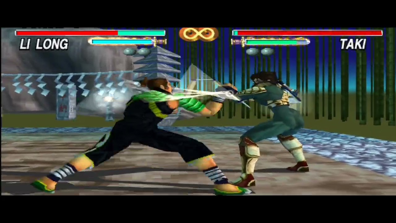 SOUL BLADE (PS1) / BATTLE 5 ( LI LONG VS LADY NINJA TAKI) - YouTube