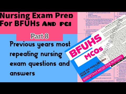 Previous year BFUHs Nursing exam Pt 8 |Post Basic Nursing exam prep # ...