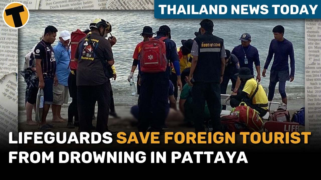 Lifeguards save foreign tourist from drowning in Pattaya | Thailand ...