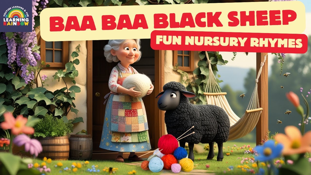 🐑 Baa Baa Black Sheep – A Fun & Classic Nursery Rhyme for Kids 🎵 - YouTube