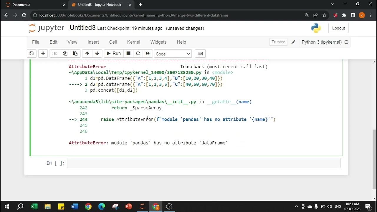 Concat DataFrame in pandas | Machine Learning Tutorials in Hindi 31 - YouTube