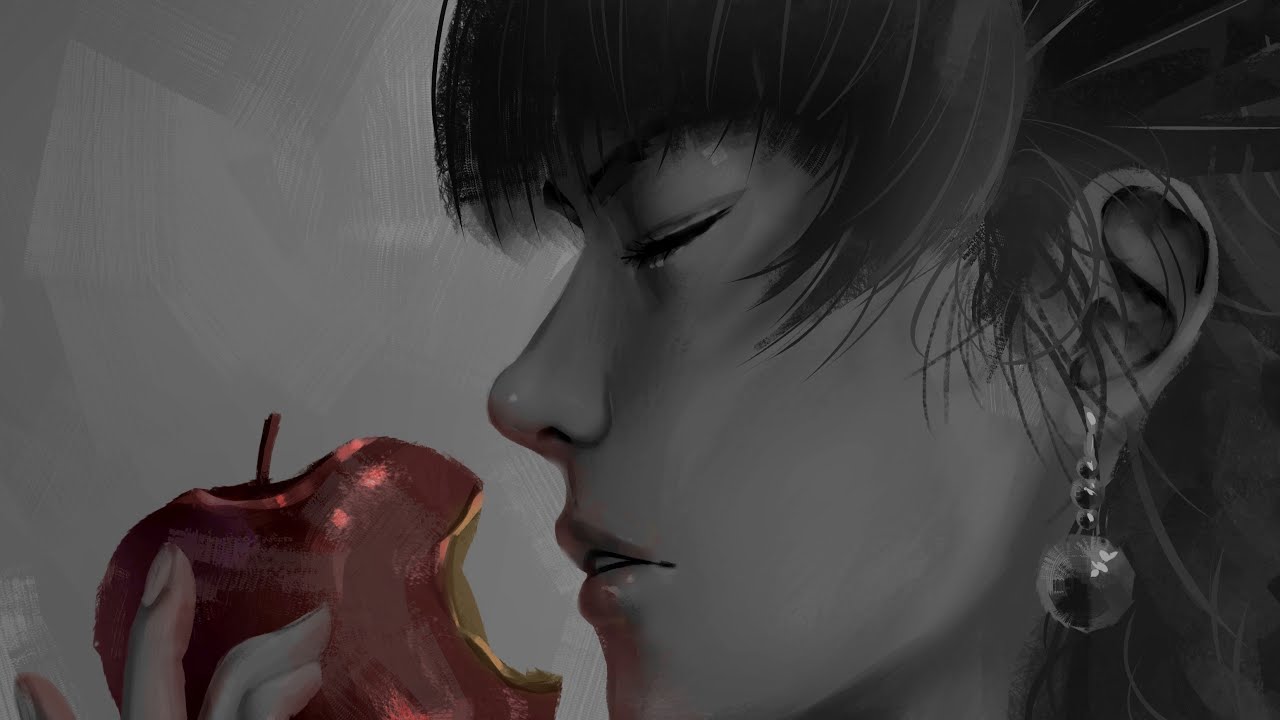 Daily Drawing | Day #10 - Apple (OC Kaeia) | TIMELAPSE VER. - YouTube