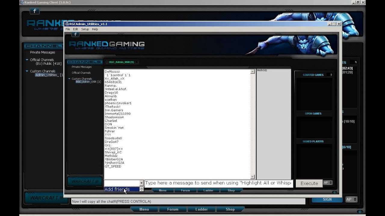 AddingMultipleFriends in Ranked Gaming Client (RGC) - YouTube