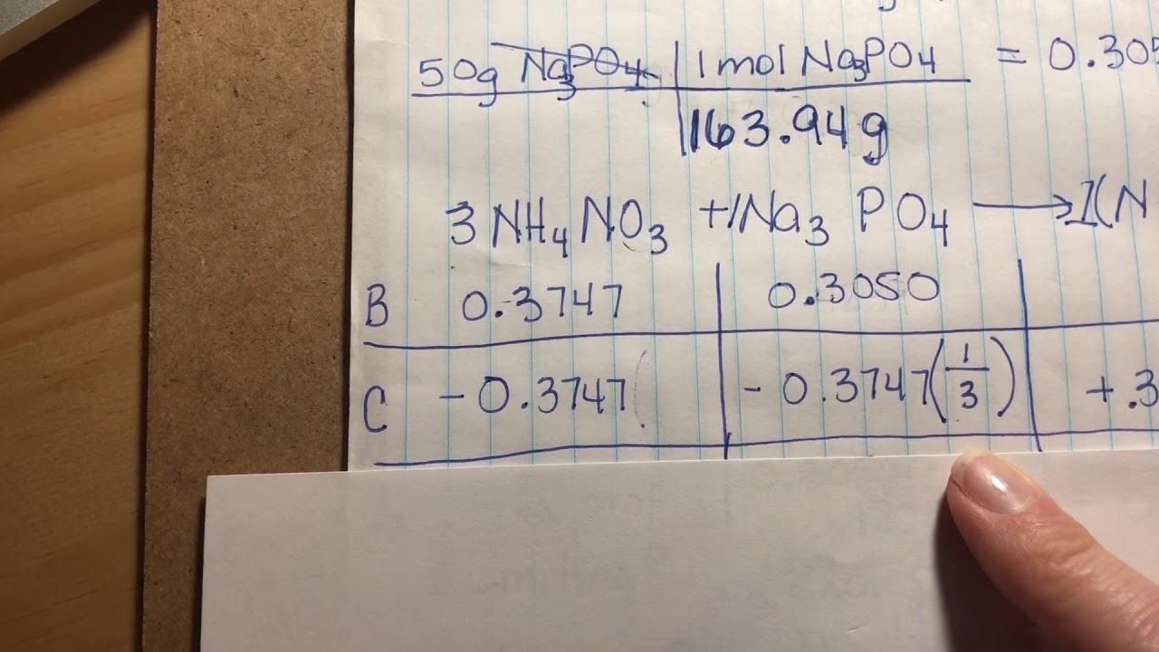 Limiting reactant practice #6 - YouTube
