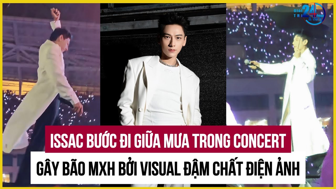 Khoảnh khắc ISSAC bước đi giữa cơn mưa trong concert Anh Trai Say Hi ...