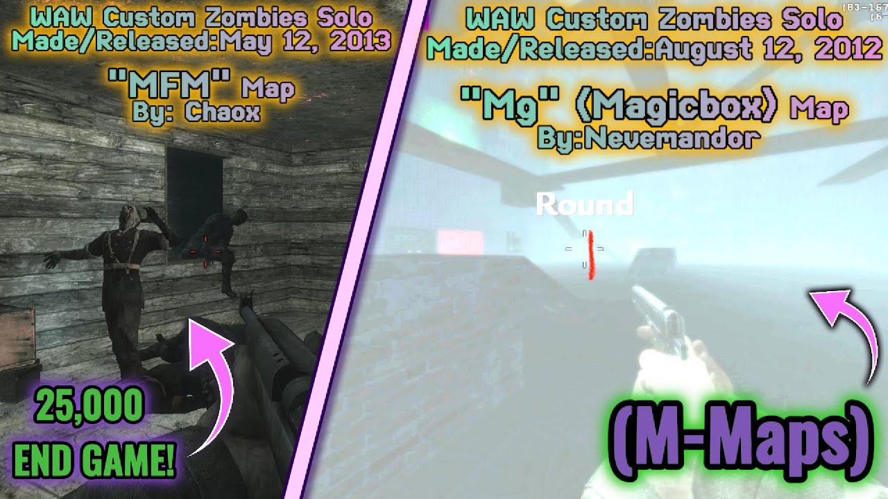 WAW Custom Zombies Solo "MFM & MG" Map Completed - YouTube