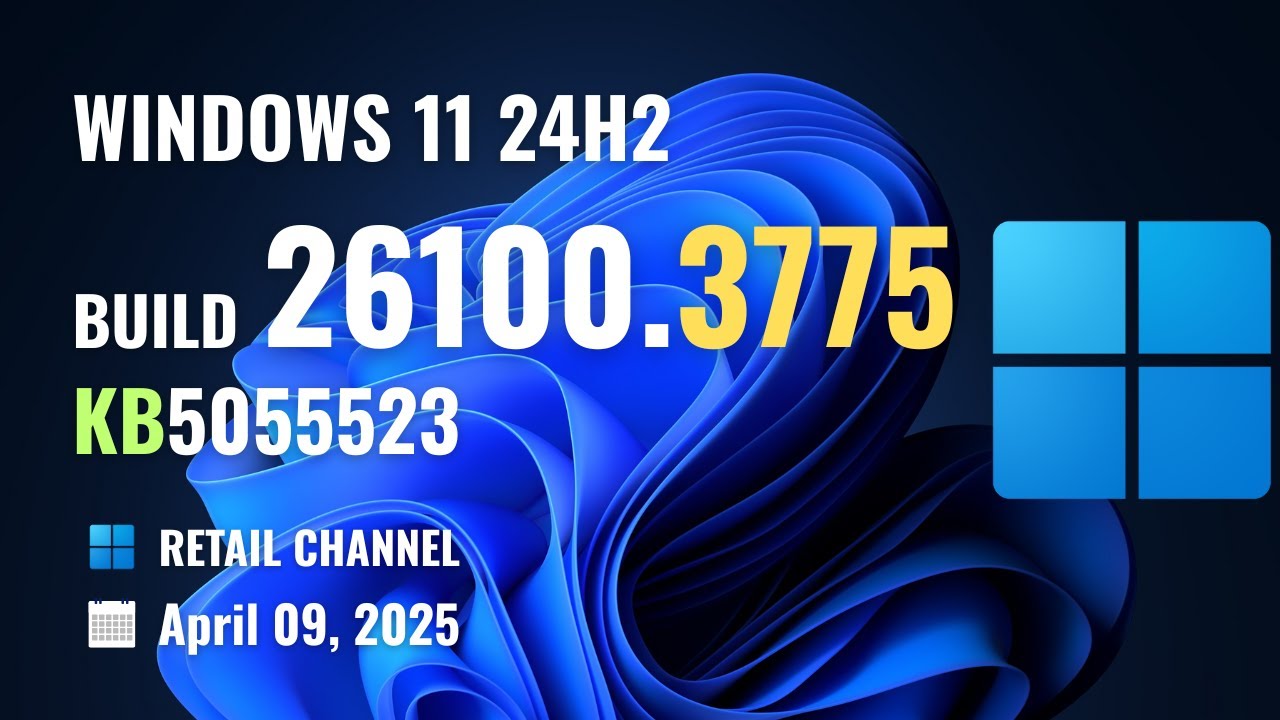 KB5055523 - Windows 11 (Build 26100.3775) - YouTube