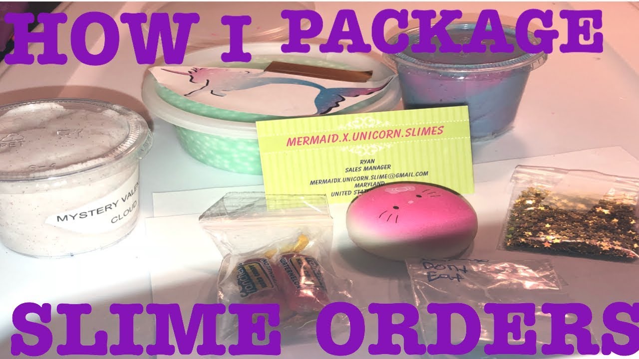 How I package my slime orders - YouTube