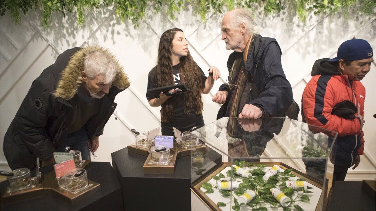 Toronto's first legal cannabis store opens for business - YouTube