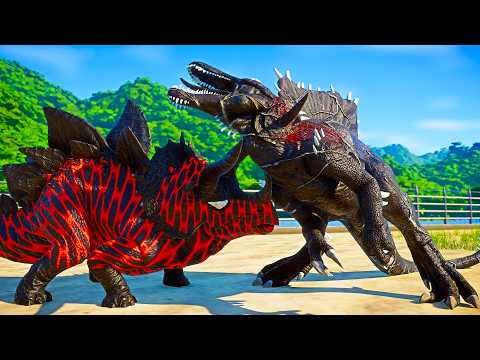 Spider-Man Triceratops vs Venom Spinosaurus! EFSANE Süper Kahraman Dinozor Kapışması