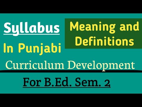 Syllabus : Meaning and Definitions // Curriculum Development // B.Ed ...